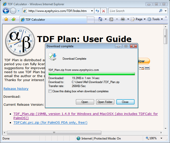 TDFPlan Vista Install