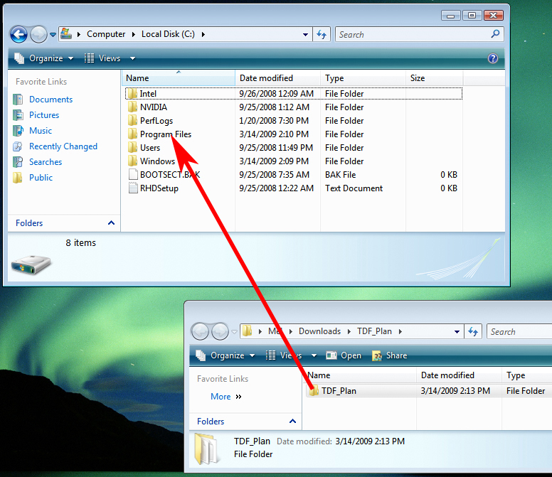 TDFPlan Vista Install